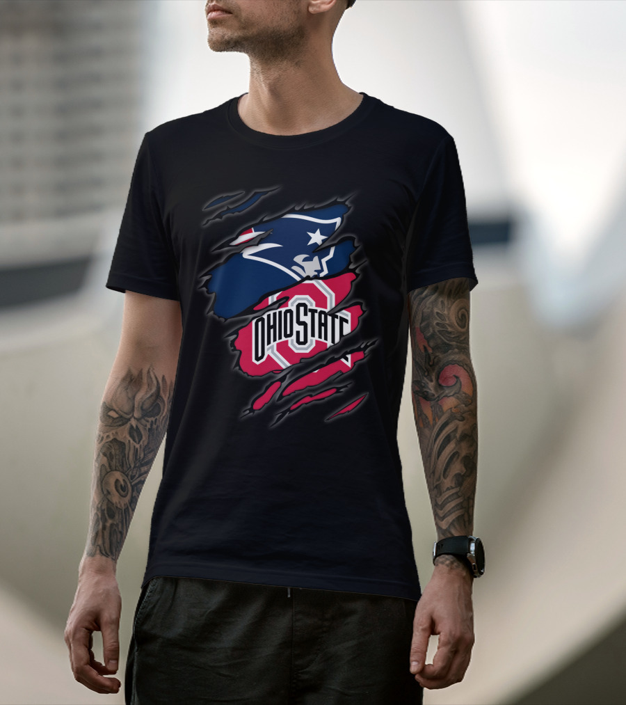 Patriots Ohio State Logo Mashup T-Shirt
