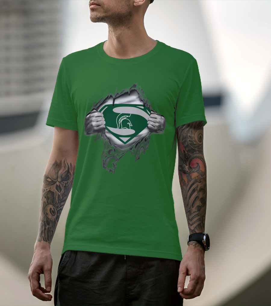 Spartans Super Man Shield Logo Tear-Away T-Shirt