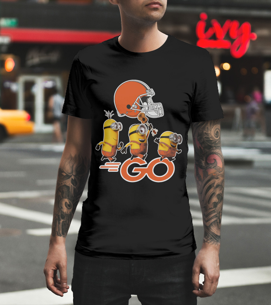 Cleveland Browns Minions Go Helmet T-Shirt