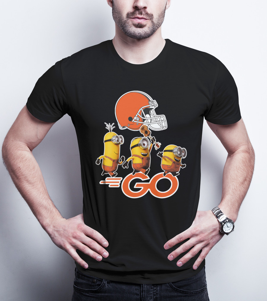 Cleveland Browns Minions Go Helmet T-Shirt
