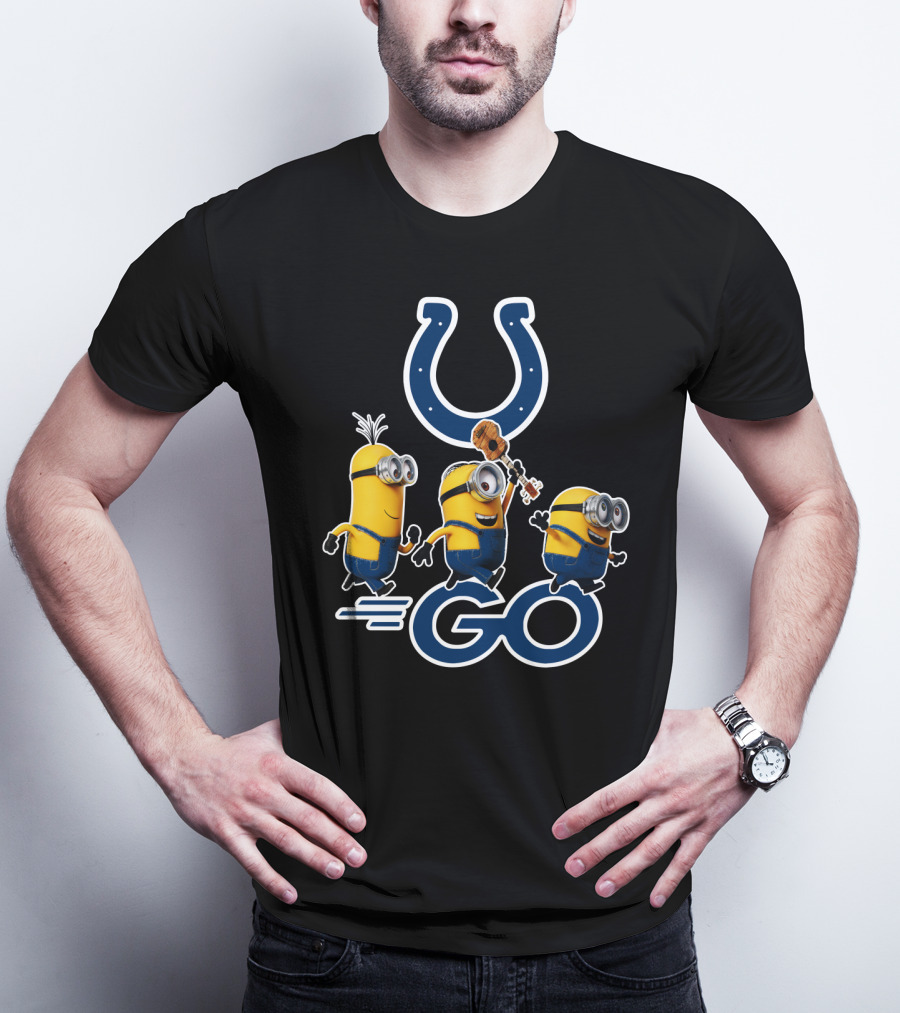 Minions Go Colts Football Fan Fun T-Shirt