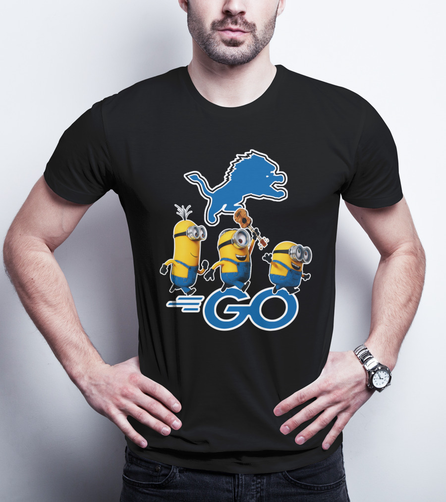 Detroit Lions Minions Go T-Shirt