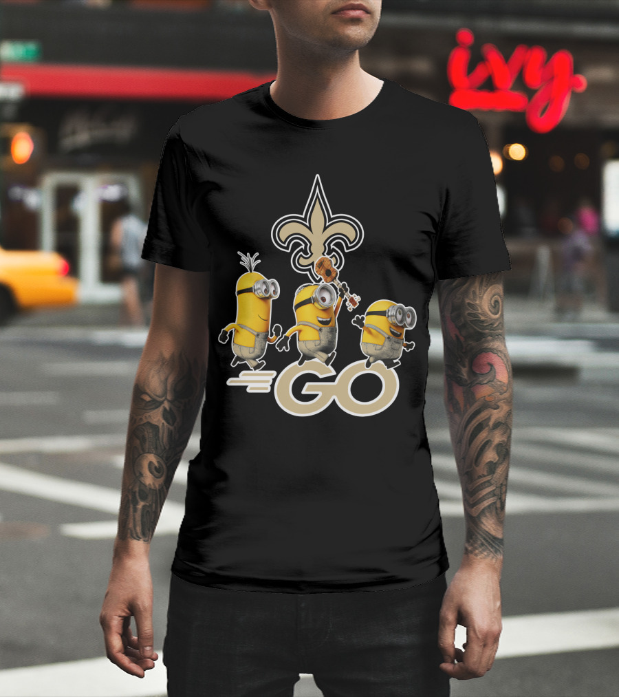 Saints Go Fleur-de-lis Minions T-Shirt