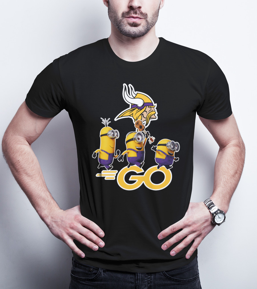 Minions Go Vikings Football Fan T-Shirt