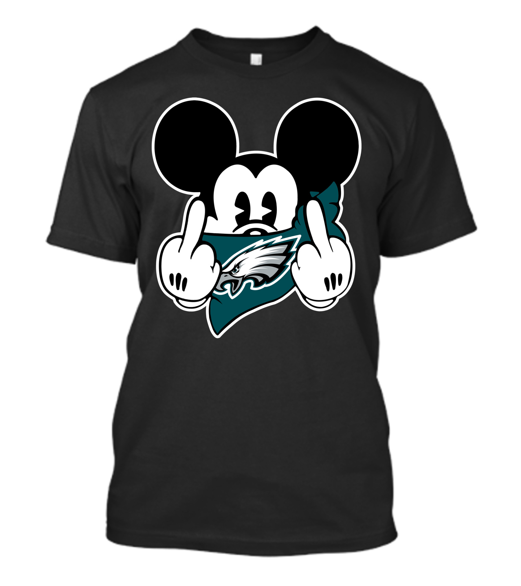 Eagles Mickey Middle Finger Gesture T-Shirt