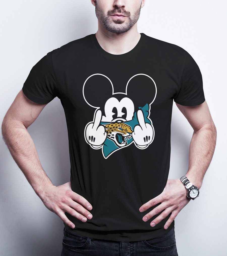 Jaguars Mickey Mouse Middle Finger T-Shirt