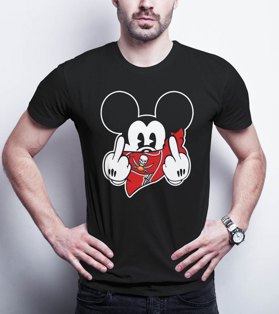 Buccaneers Mickey Parody With Skull And Swords Bandana T-Shirt