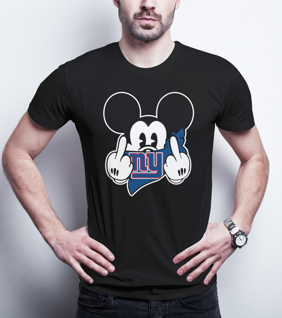 Mickey Hands Gesture New York Giants Bandana T-Shirt