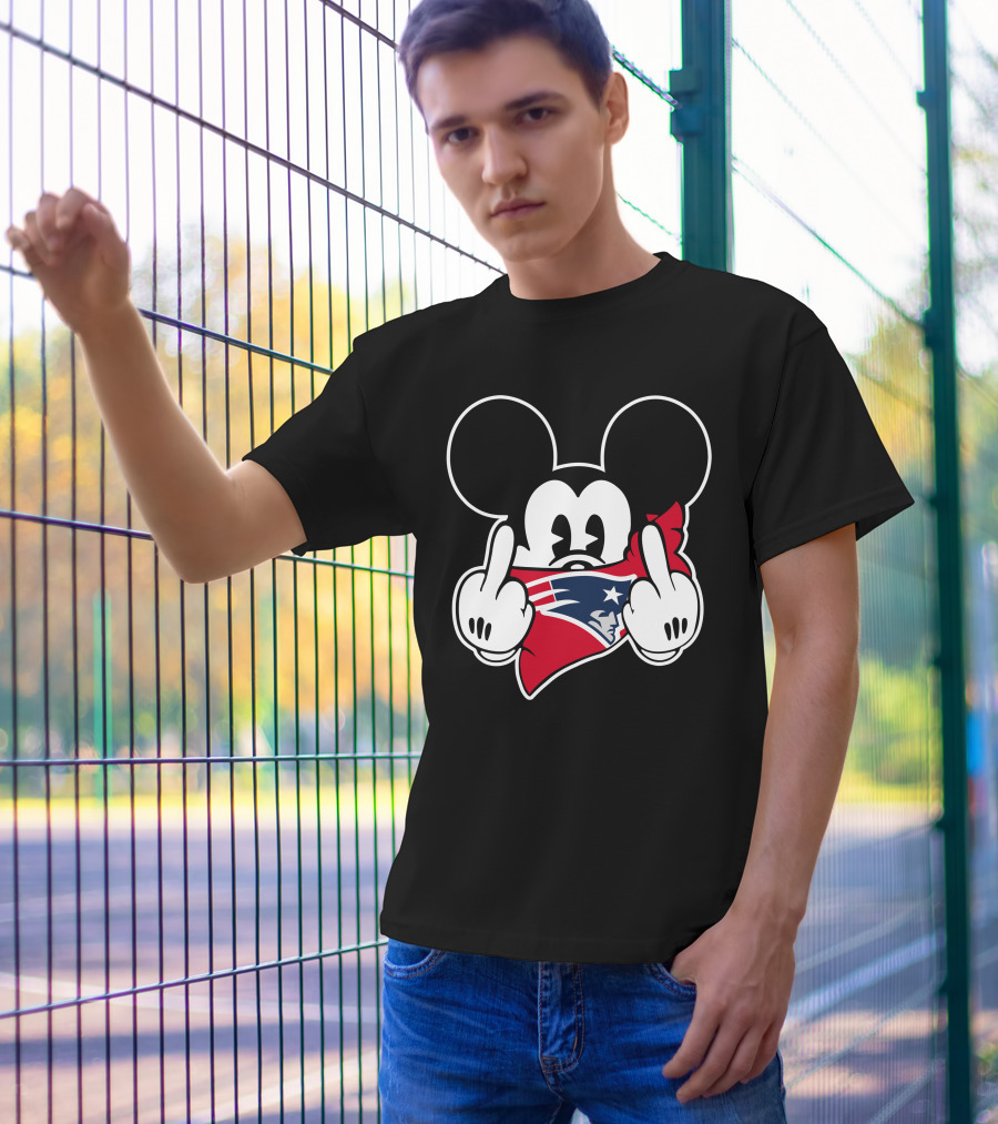 Mickey Patriot Middle Finger Emblem T-Shirt