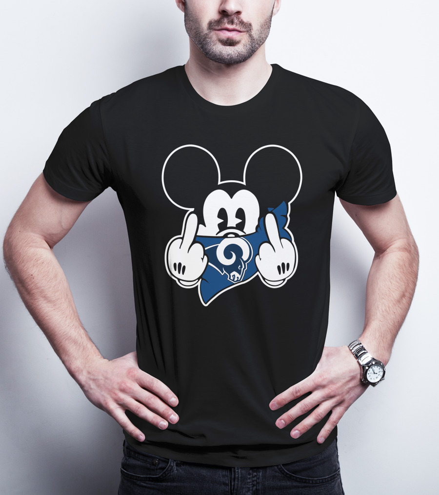 Rams Mickey Mouse L.A. Fan Gesture T-Shirt