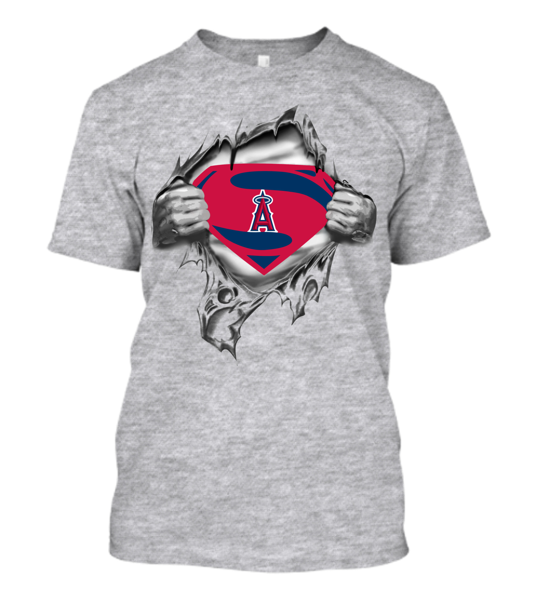 Angels Superman Symbol With Red Shield And Letter A T-Shirt