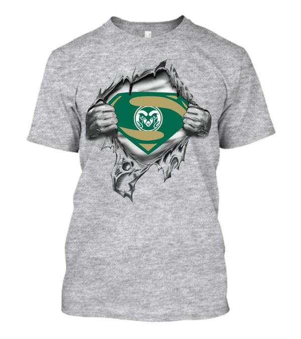 Colorado State Rams Super Man Logo Shield T-Shirt