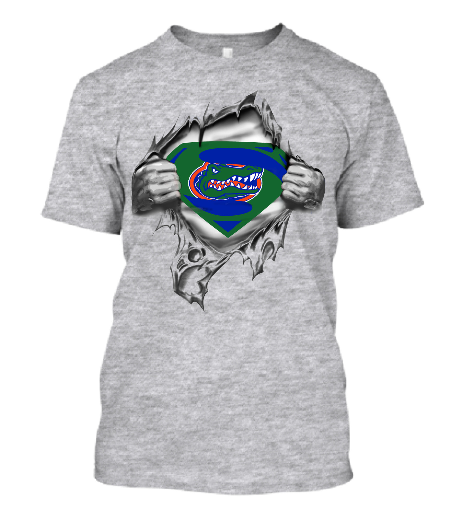 Gators Superman Logo Torn Chest T-Shirt
