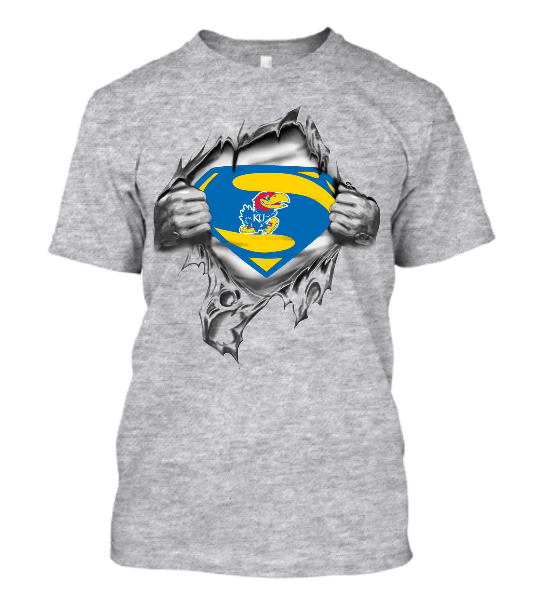 KU Jayhawks Superman Logo Reveal T-Shirt
