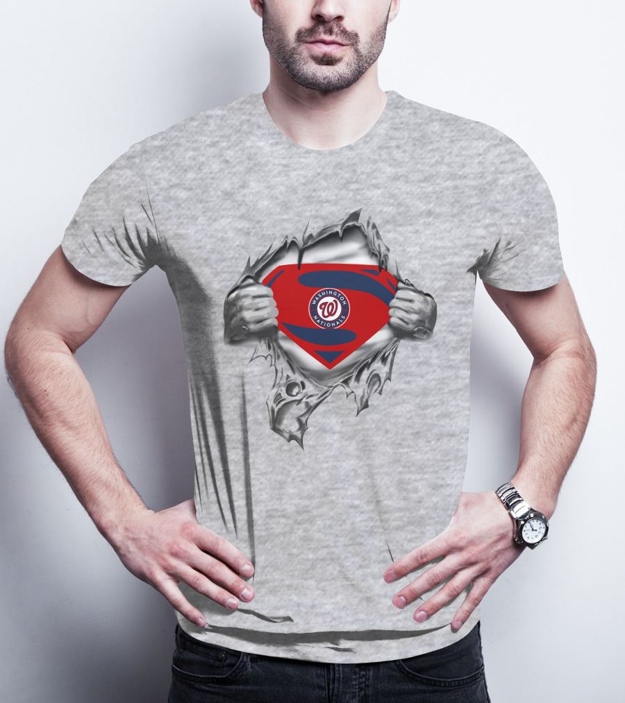 Washington Nationals Super Man Shield T-Shirt
