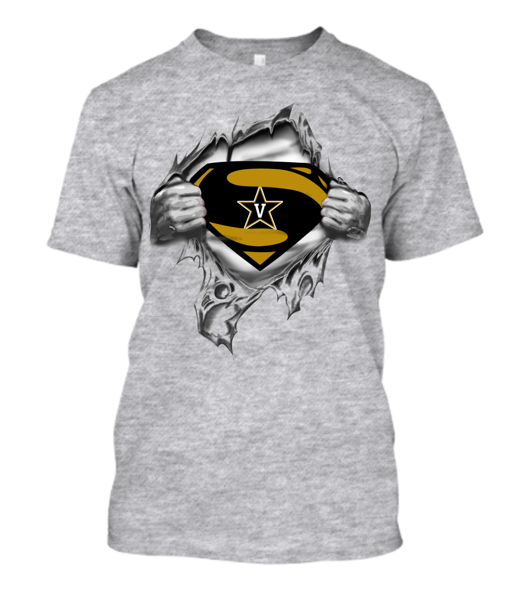 Vanderbilt Star Superhero Symbol Tear T-Shirt