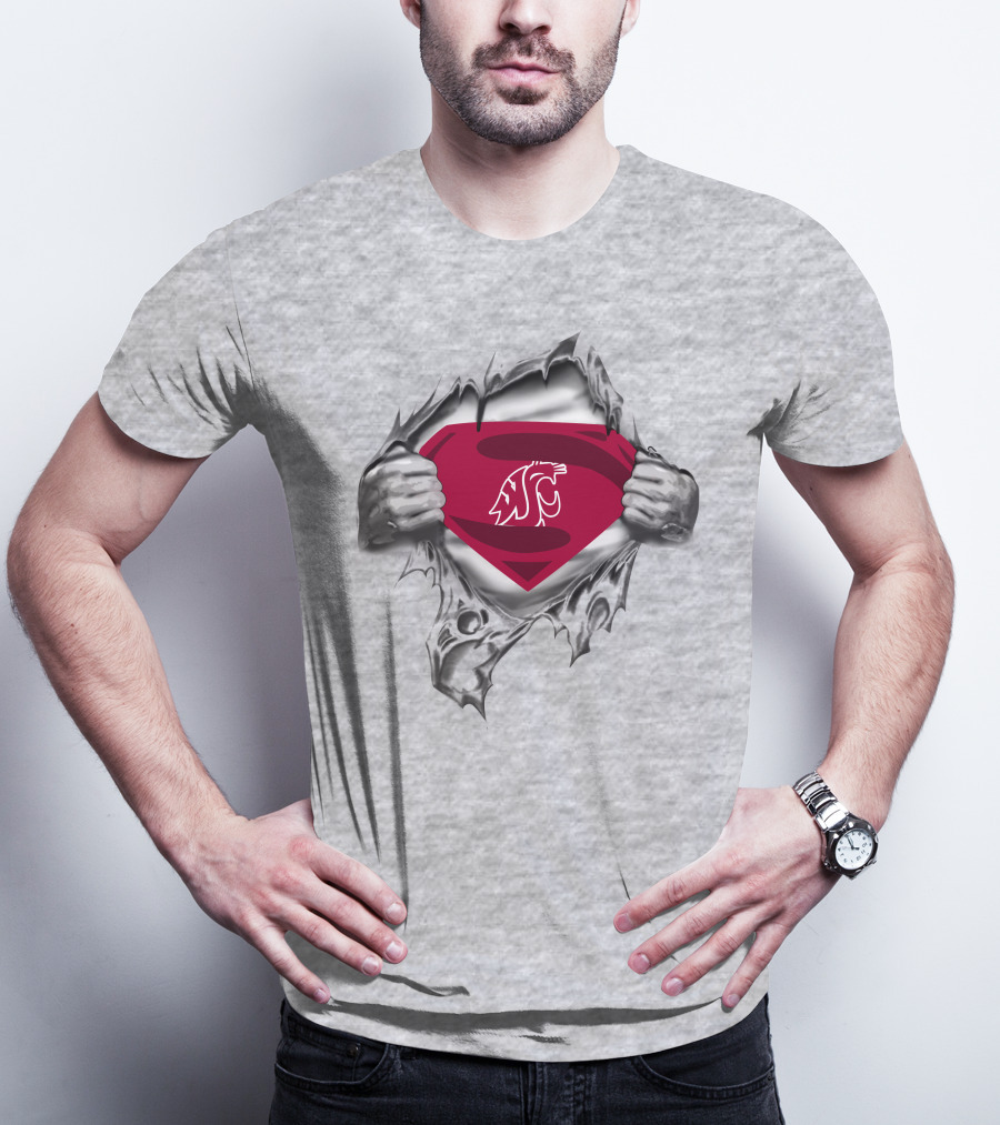 Washington State Cougars Superman T-Shirt