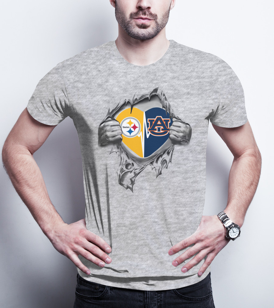 Steelers Auburn Heart Steelers Auburn Heart T-Shirt