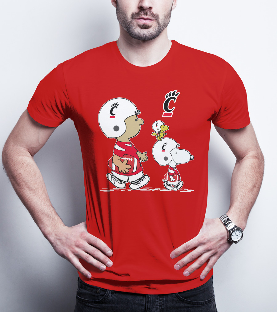 Cincinnati Bearcats Football Snoopy And Woodstock Game Day T-Shirt