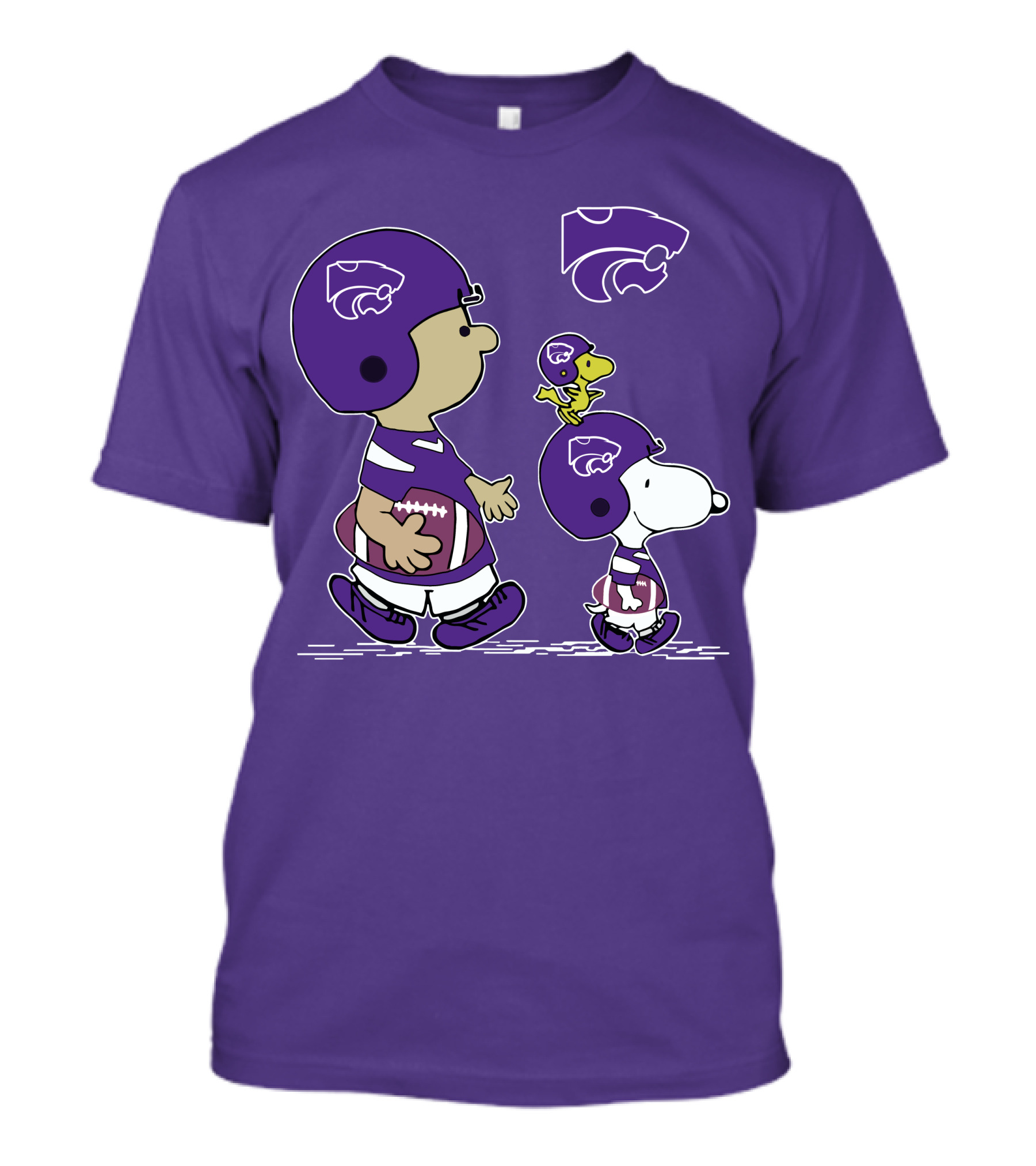 Kansas State Wildcats Snoopy And Woodstock Football Scene T-Shirt