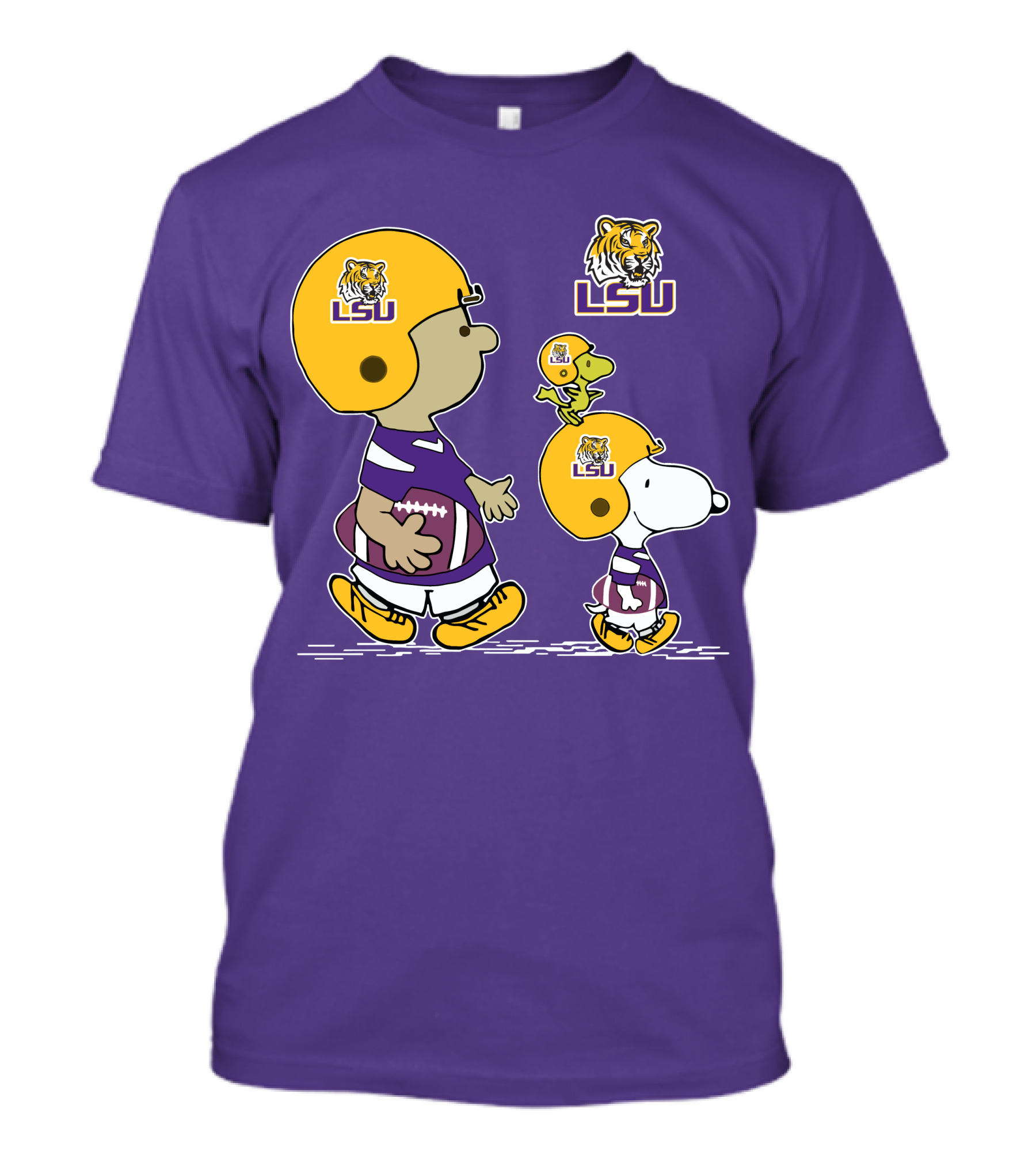 LSU Tigers Snoopy And Woodstock Football Adventure T-Shirt