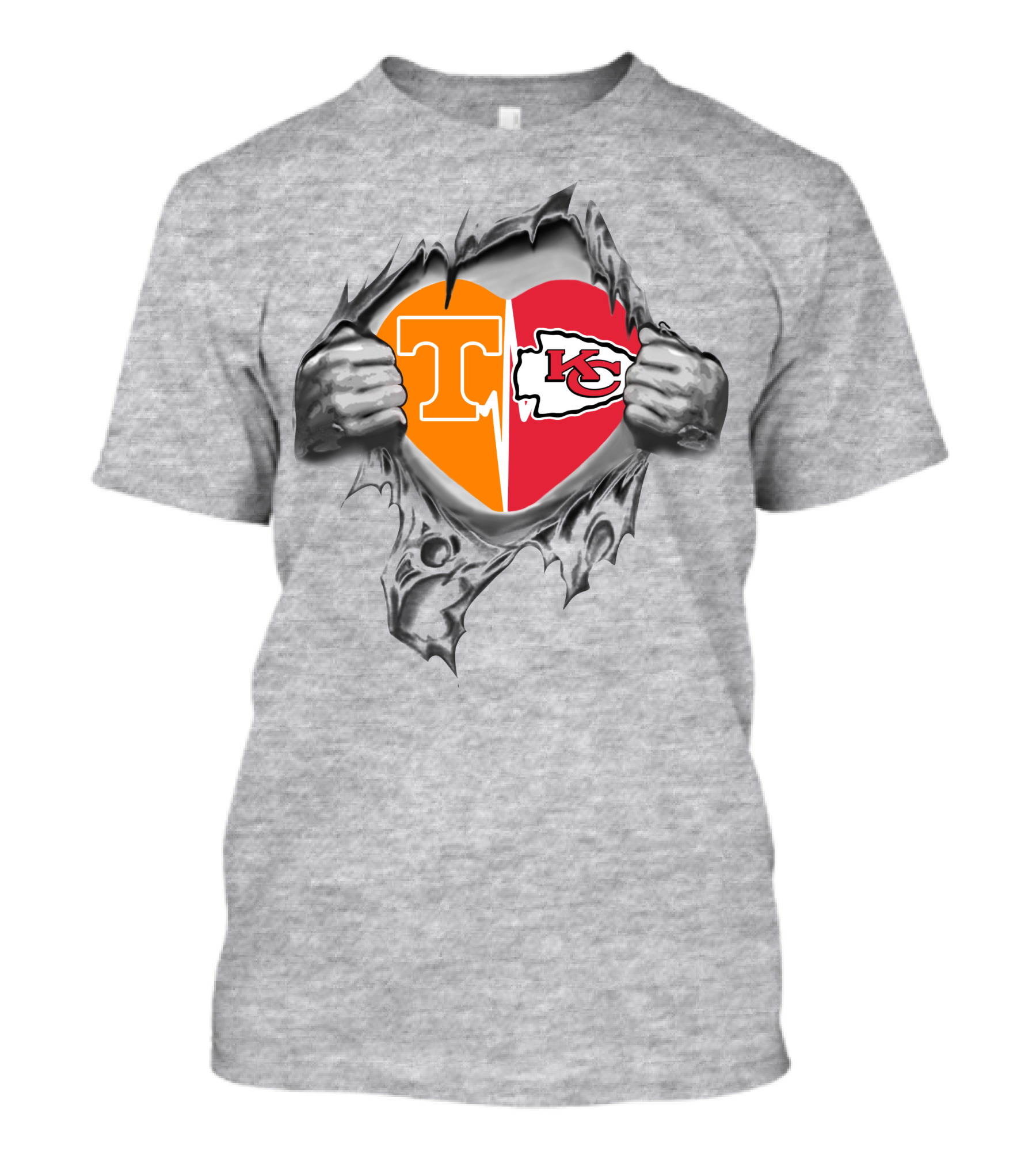 Tennessee Kansas City Chiefs Heart It's In My Heart T-Shirt