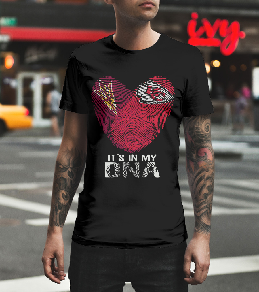Arizona State Sun Devils And Kansas City Chiefs It's In My DNA T-Shirt