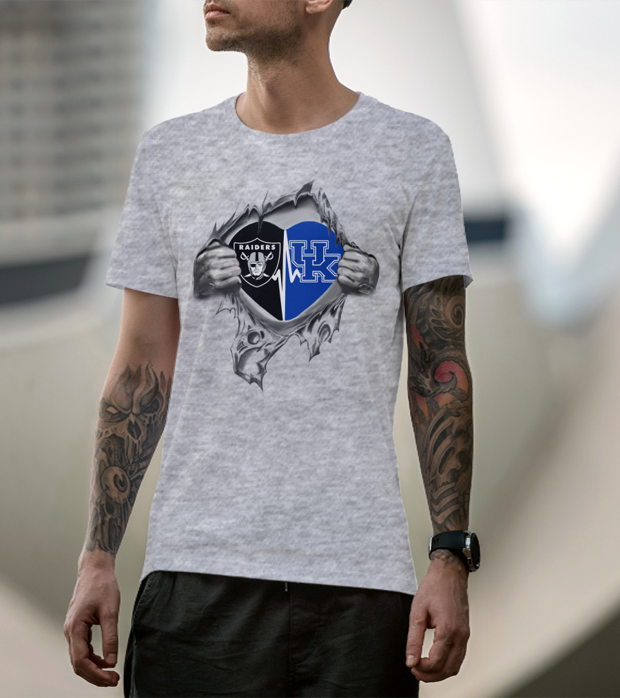 Raiders Kentucky Heartbeat UK Logo T-Shirt