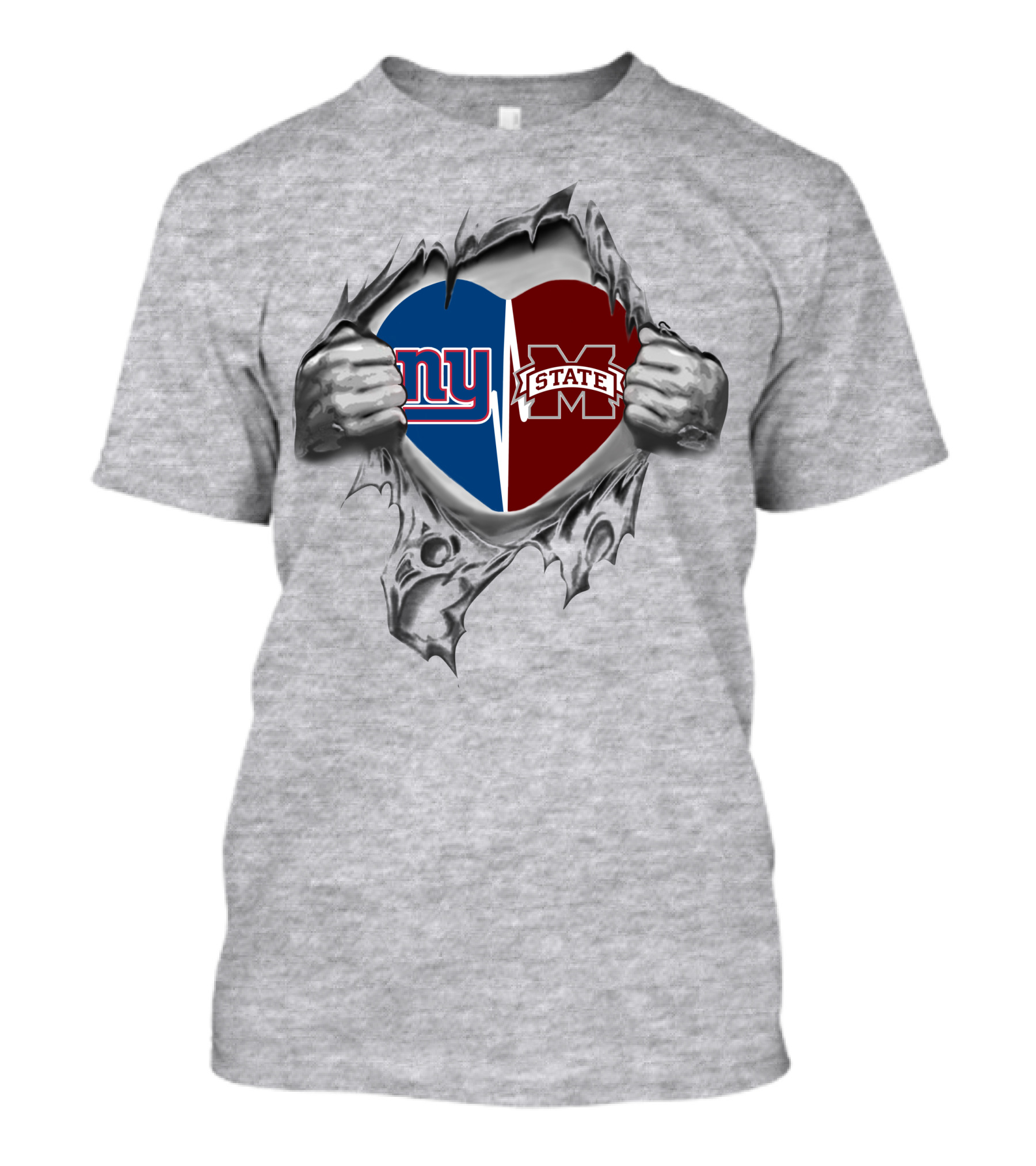 Giants MS State Dual Heart T-Shirt