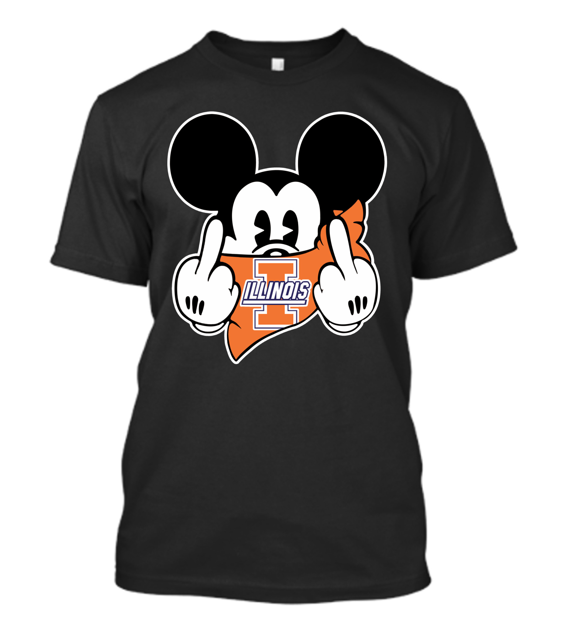 Illinois Fighting Illini Mickey Mouse Gesture T-Shirt