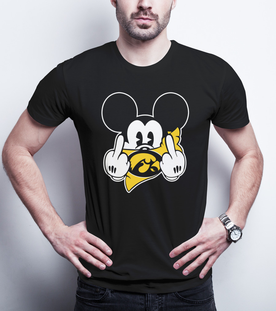 Iowa Hawkeyes Mickey Mouse Logo Fusion T-Shirt
