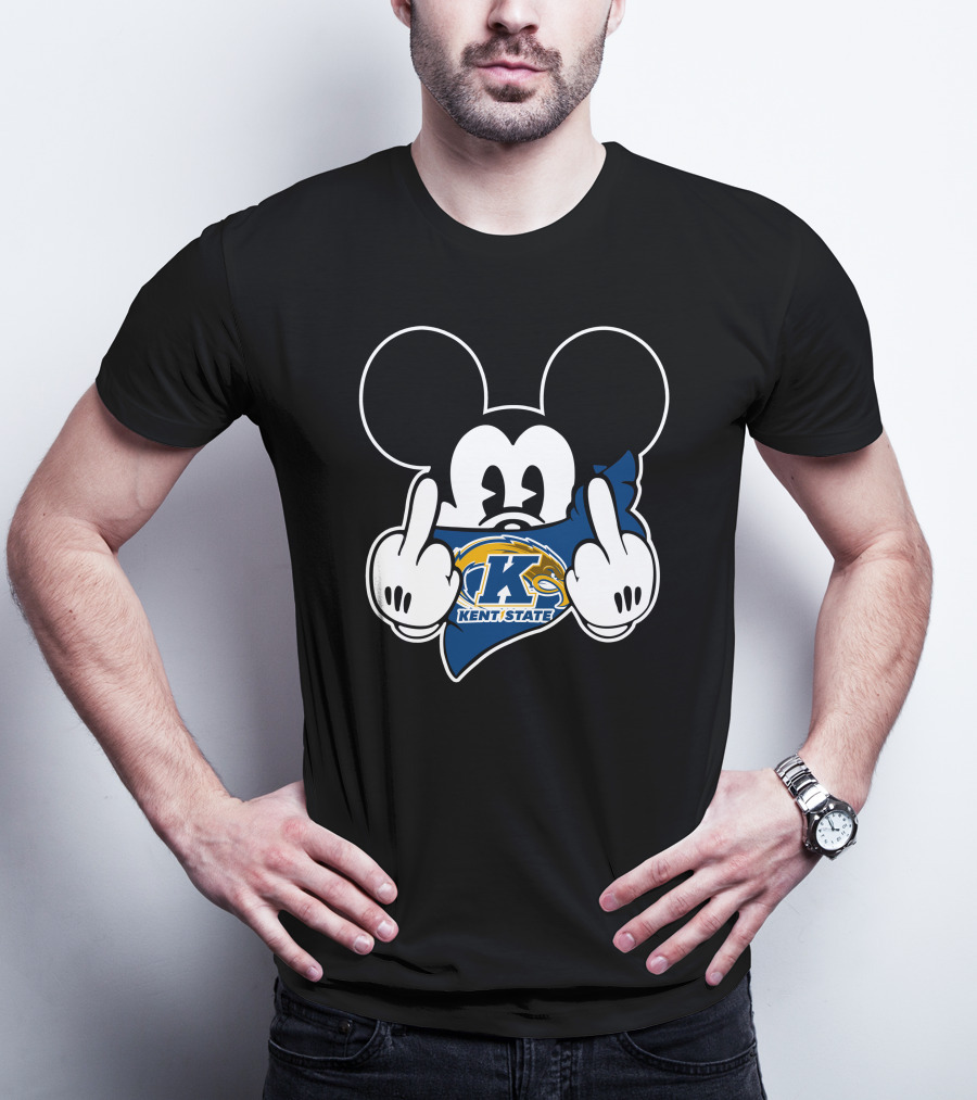 Kent State Golden Flashes Mickey Middle Finger T-Shirt