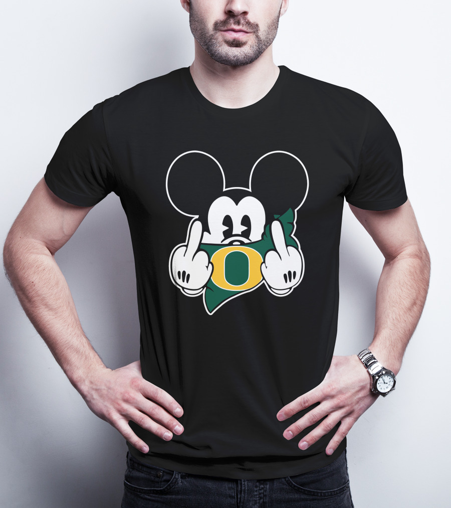 Oregon Ducks Mickey Middle Finger T-Shirt