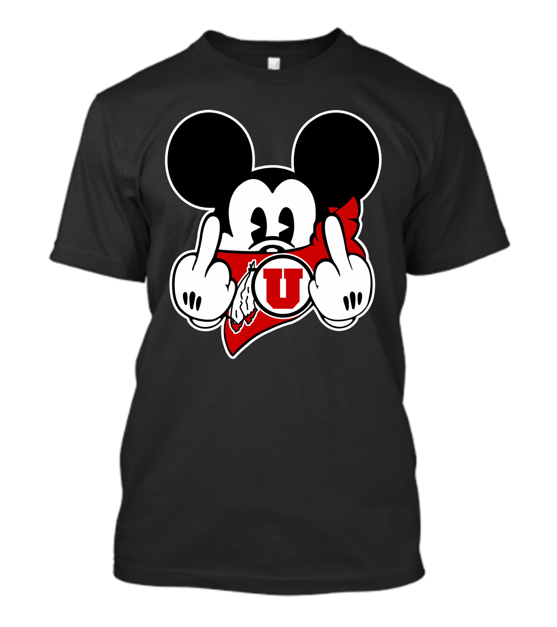 Utah Utes Red Bandana Mickey T-Shirt