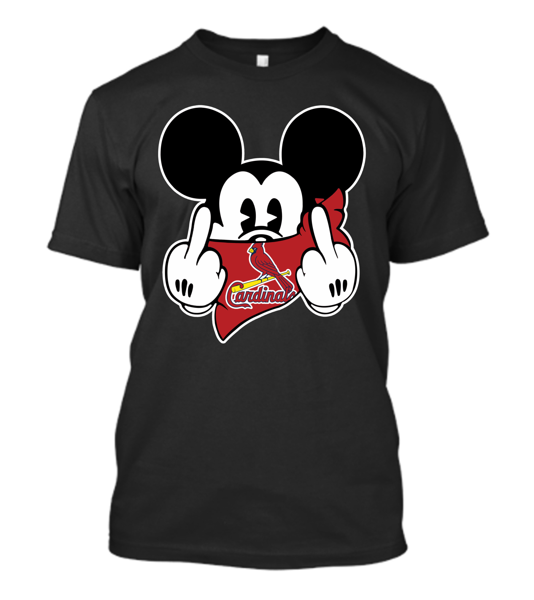 Cardinals Bandana Mickey Mouse Gesture T-Shirt