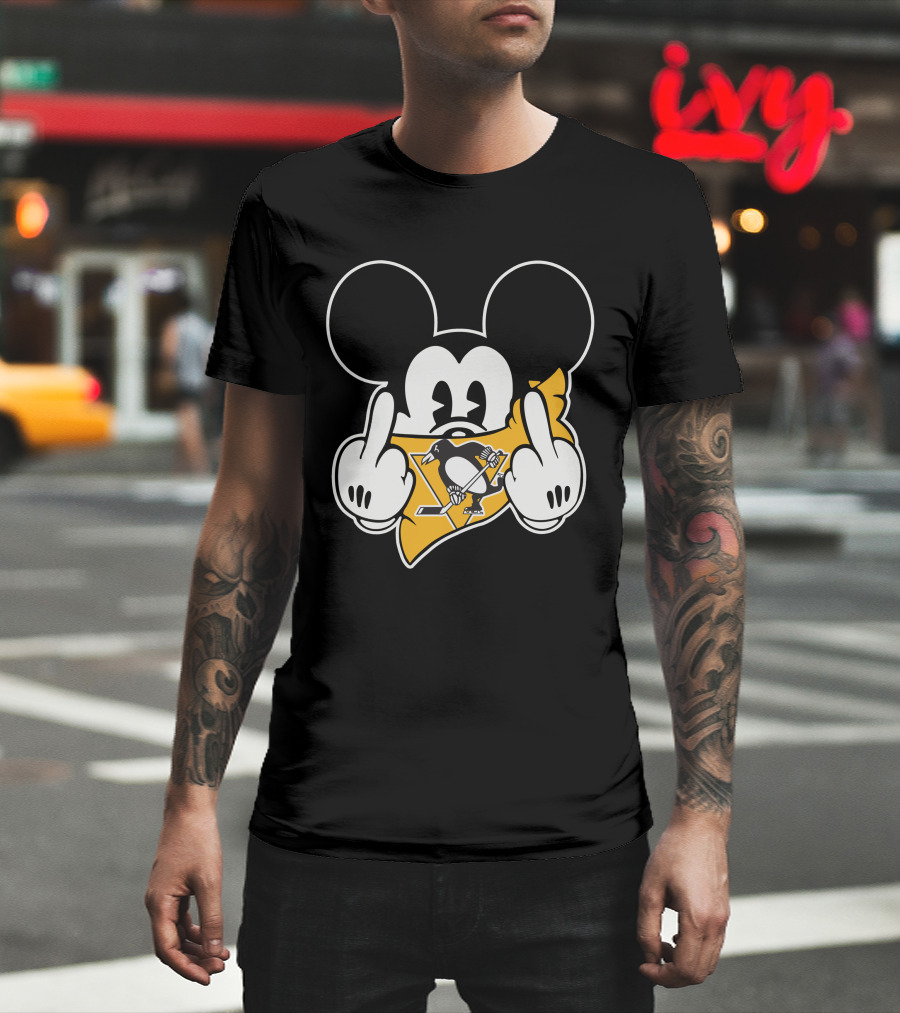 Pittsburgh Penguins Mickey Middle Finger T-Shirt