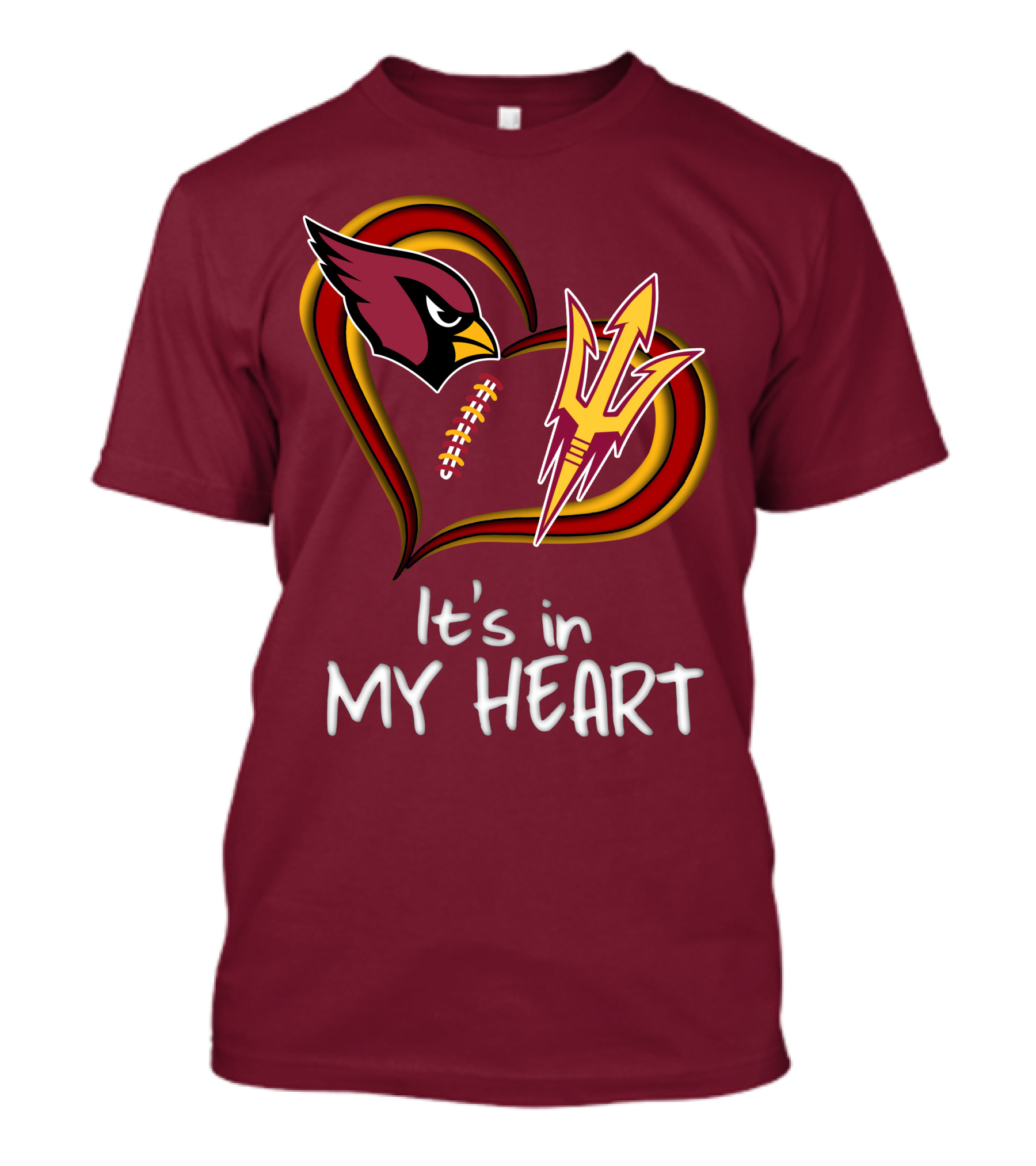 Arizona Cardinals Sun Devils It's In My Heart T-Shirt