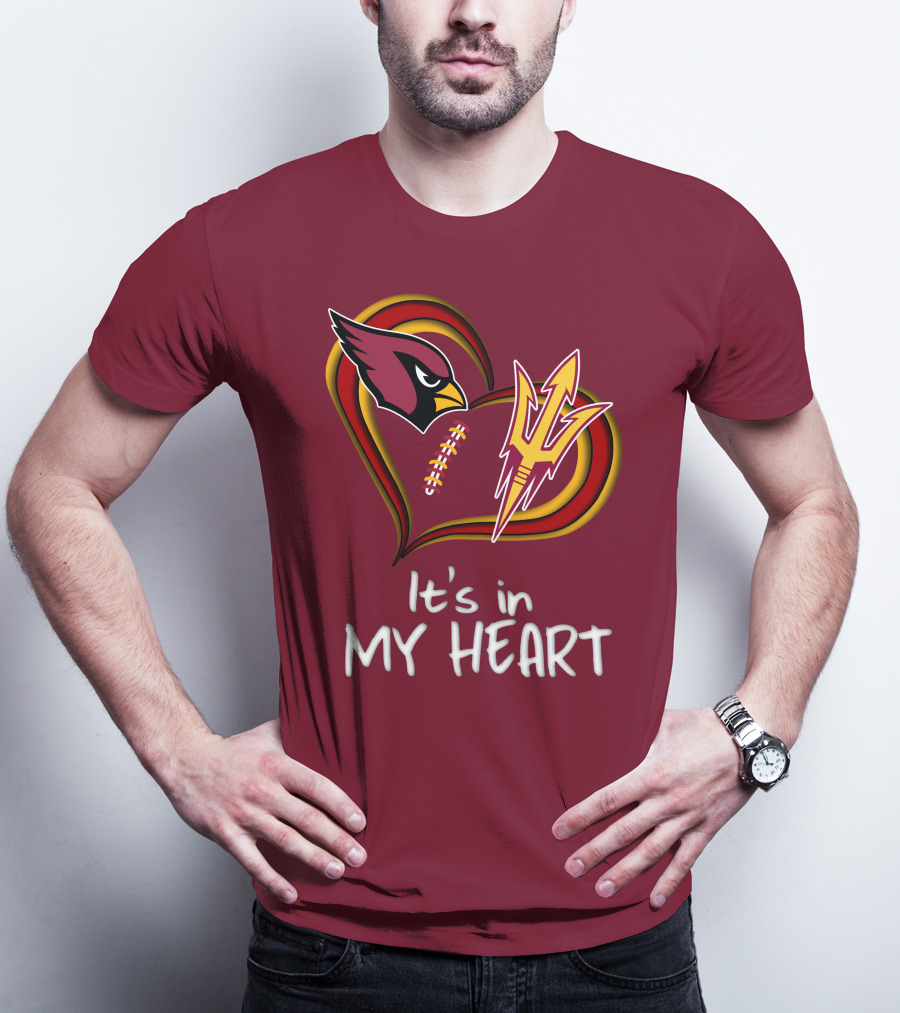 Arizona Cardinals Sun Devils It's In My Heart T-Shirt