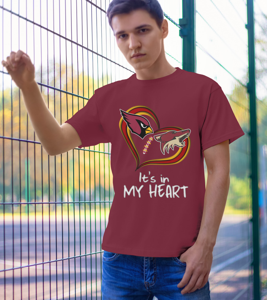 Arizona Cardinals Coyotes It's In My Heart T-Shirt
