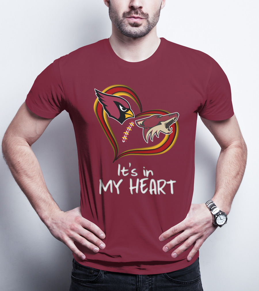 Arizona Cardinals Coyotes It's In My Heart T-Shirt