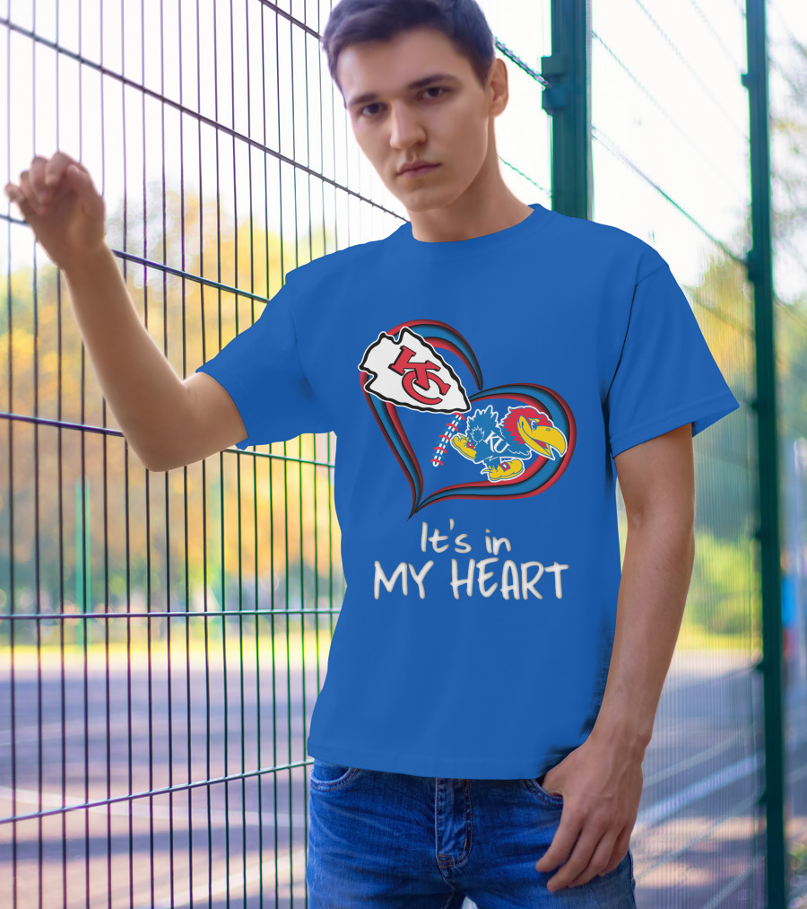 Kansas City Chiefs And Kansas Jayhawks It's In My Heart T-Shirt
