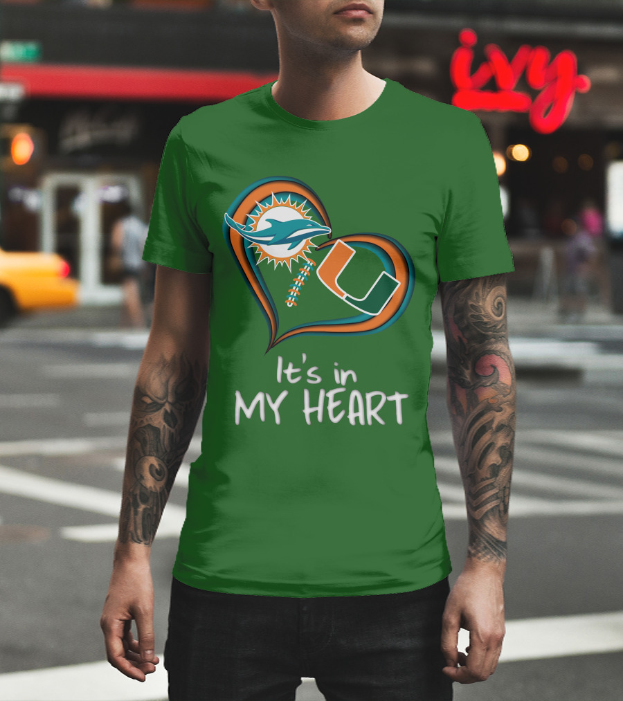 Dolphins Hurricanes It's In My Heart T-Shirt