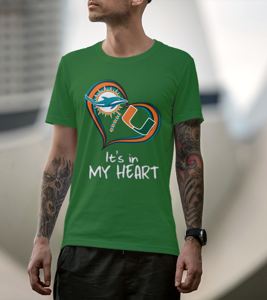 Dolphins Hurricanes It's In My Heart T-Shirt