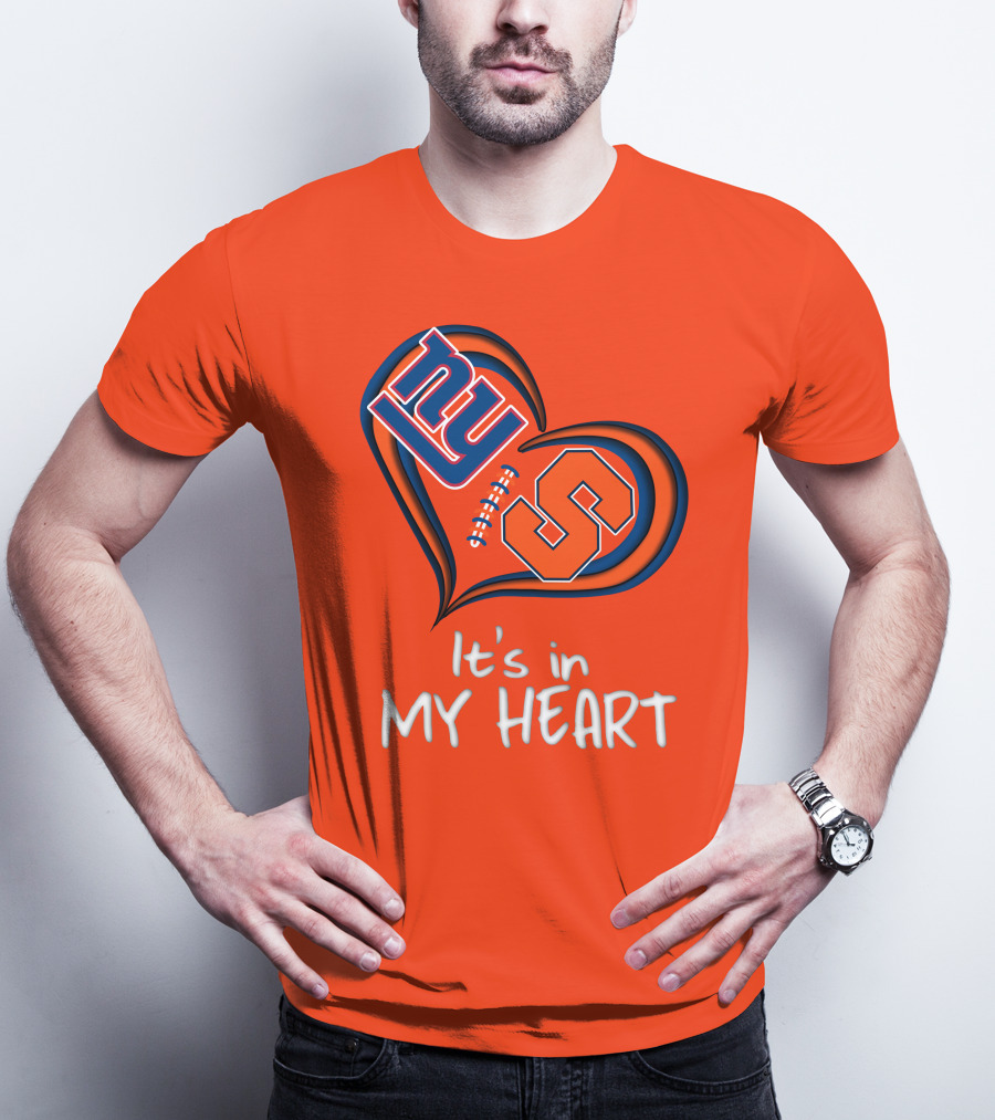 NY Giants Syracuse Orange It's In My Heart T-Shirt