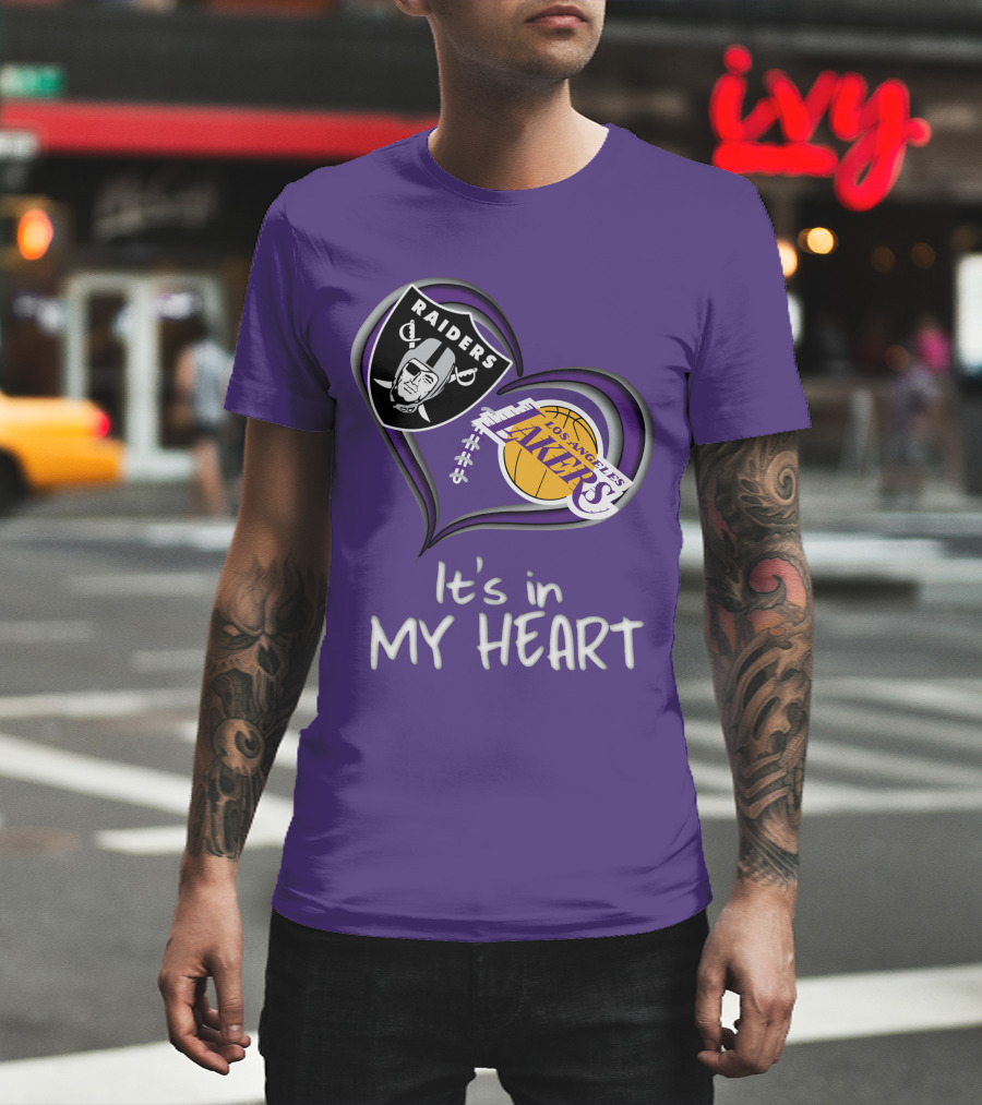 Raiders Lakers It's In My Heart T-Shirt