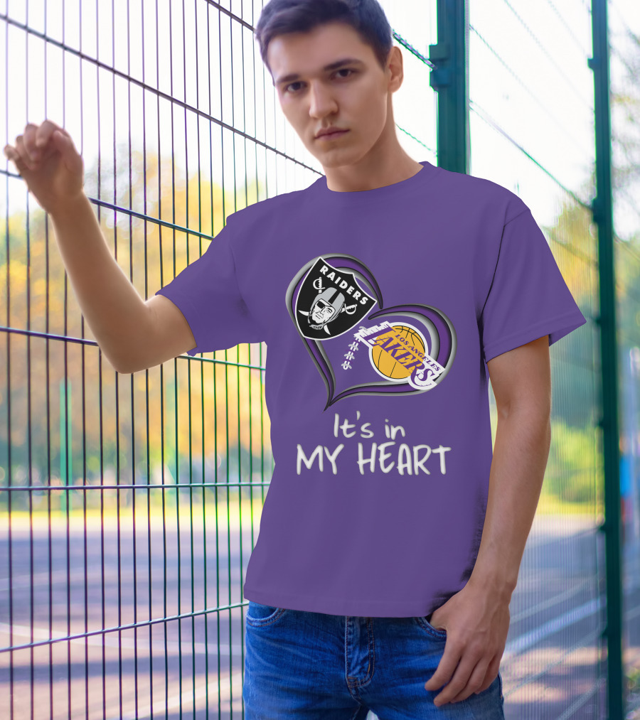 Raiders Lakers It's In My Heart T-Shirt