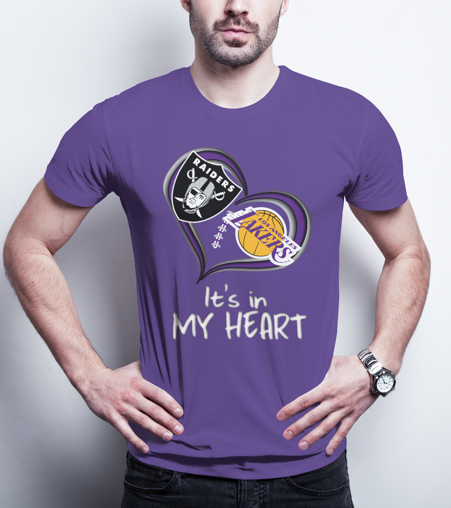 Raiders Lakers It's In My Heart T-Shirt