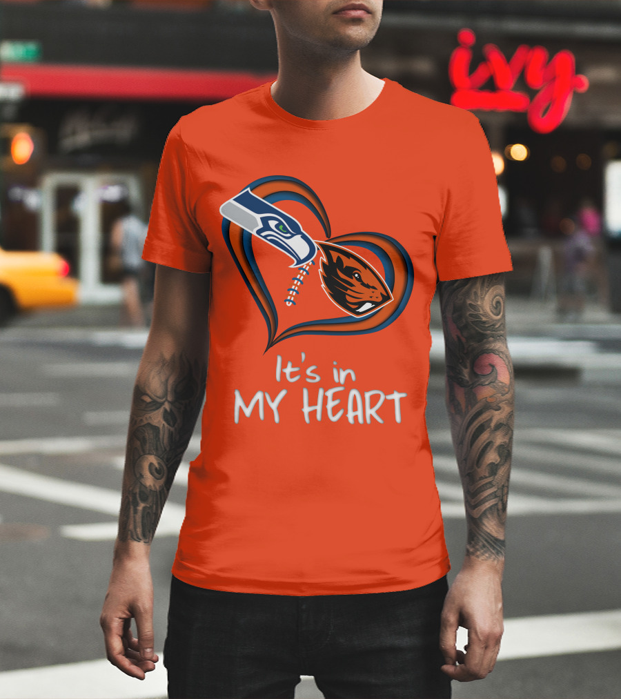 Seahawks And Beavers It's In My Heart T-Shirt