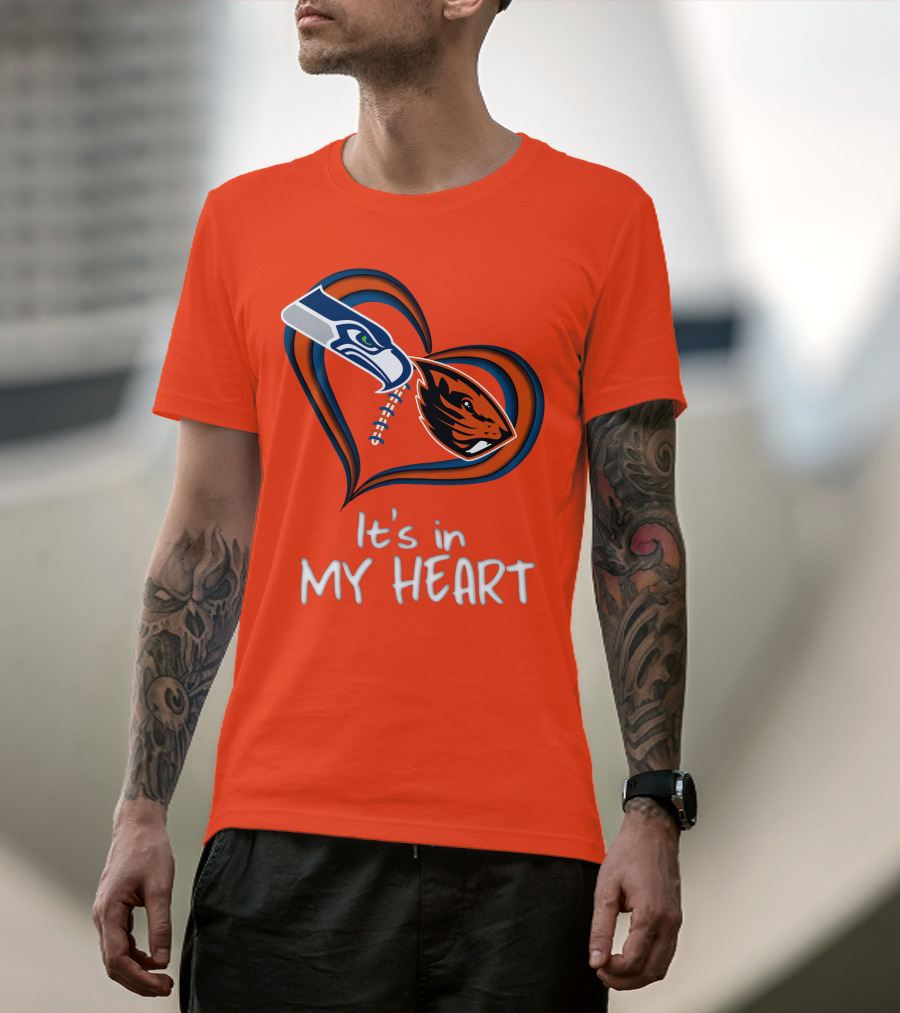 Seahawks And Beavers It's In My Heart T-Shirt