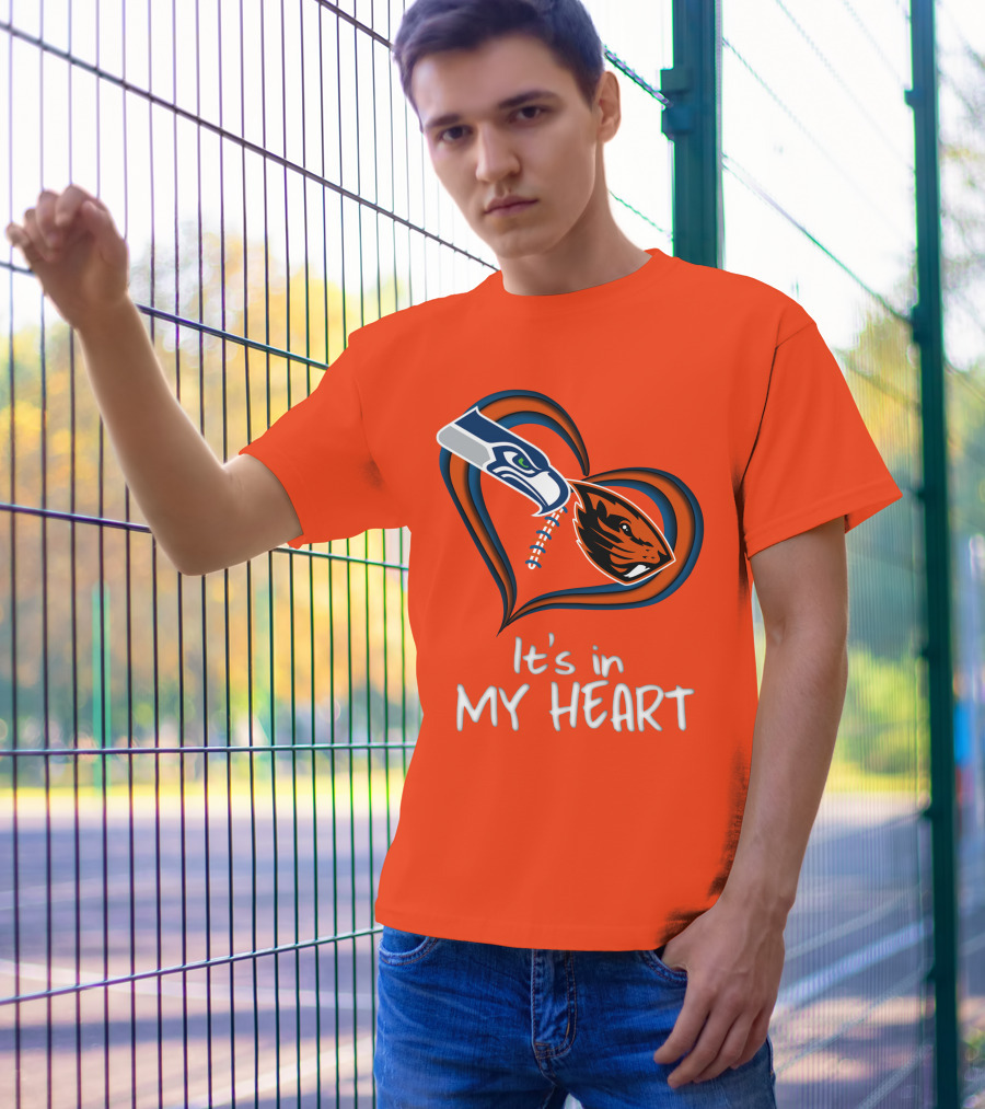 Seahawks And Beavers It's In My Heart T-Shirt